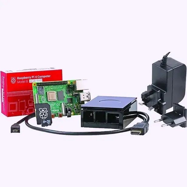 Placa Raspberry Pi 4 Starter Kit 4GB RAM, cartão 16GB, fonte e case ...
