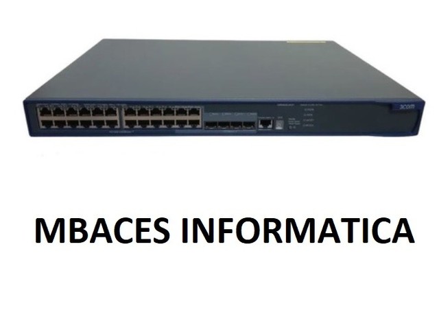 Switch Gigabit 24 portas 3Com 4210G 24 Portas Gigabit PoE 4Sfp - Área ...