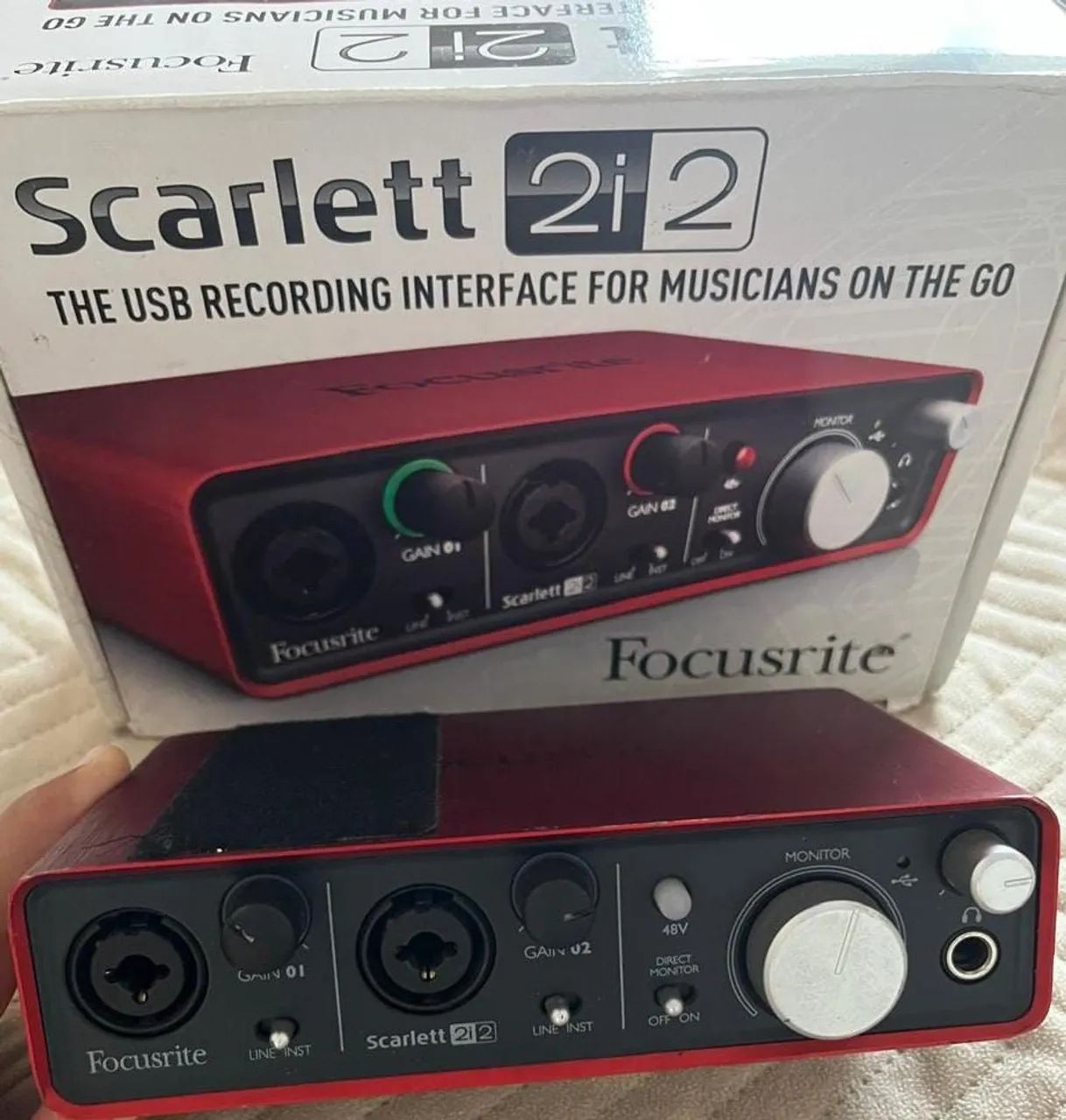 Interface de áudio - Scarlet Focusrite 2i2 com 2 combo xlr/p10 ...