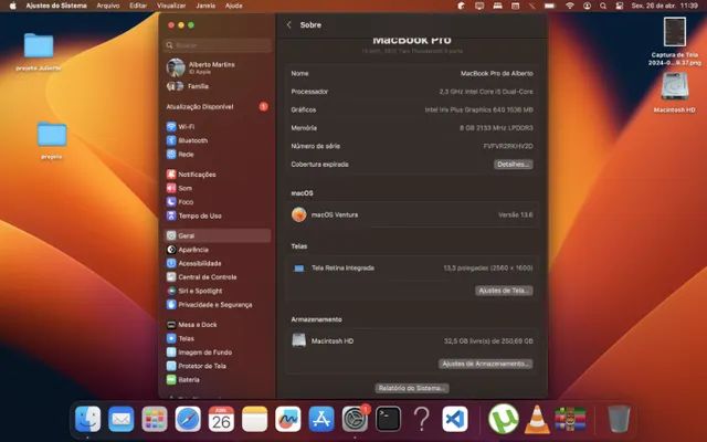"macbook 2 polegadas" no Brasil