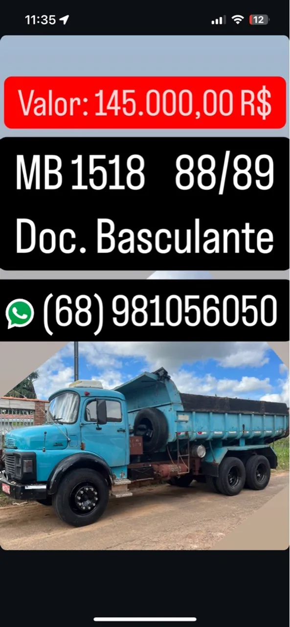 "mb 1518 truck" - Caminhões no Brasil
