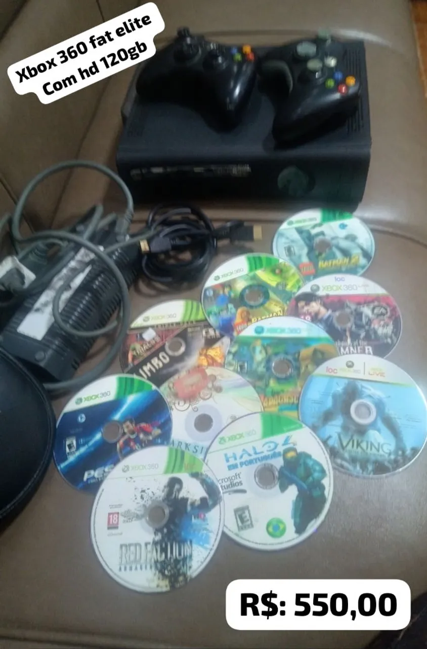 "xbox 360 fat" - Consoles de Vídeo Game no Brasil