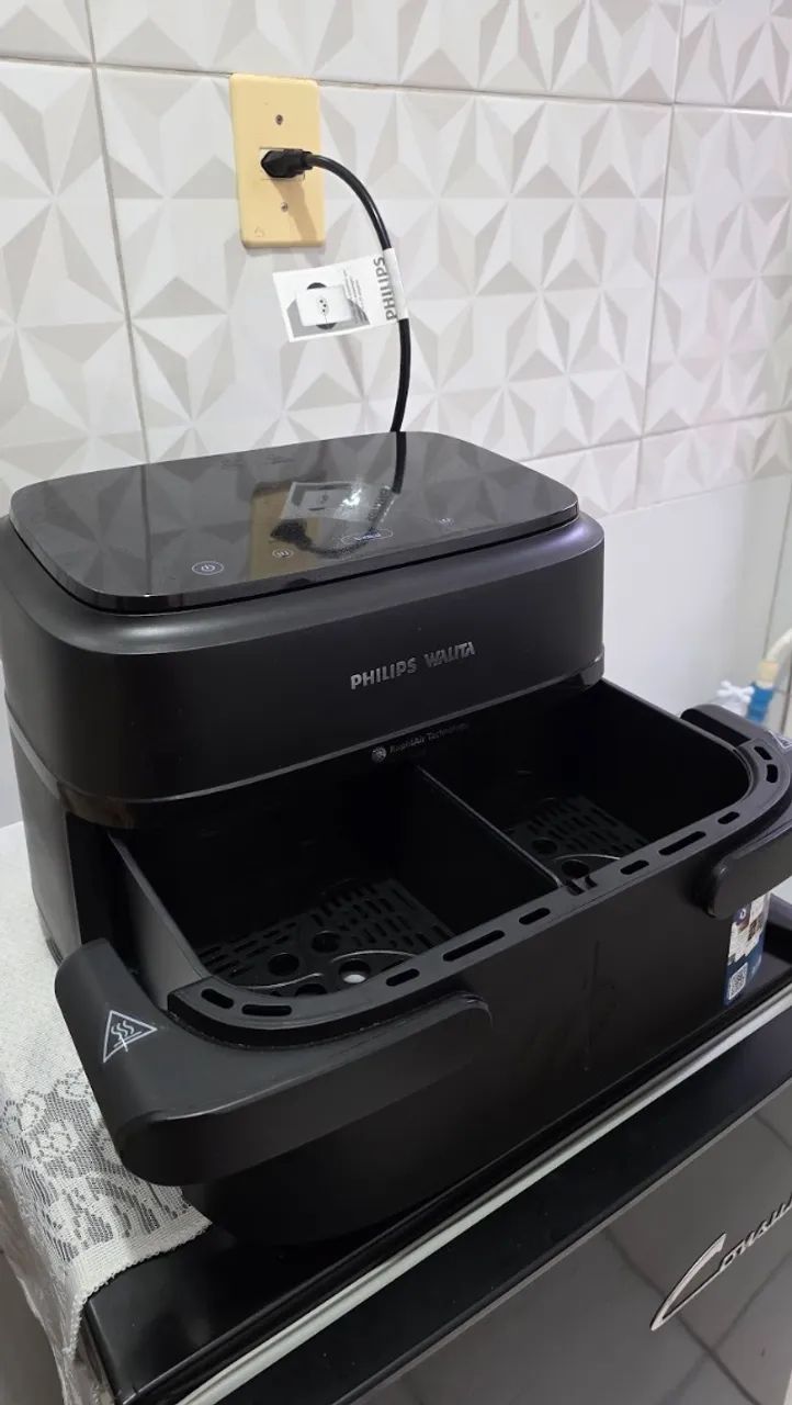 Fritadeira air fryer Digital, Duplo Cesto, Philips Walita, 7,1L ...