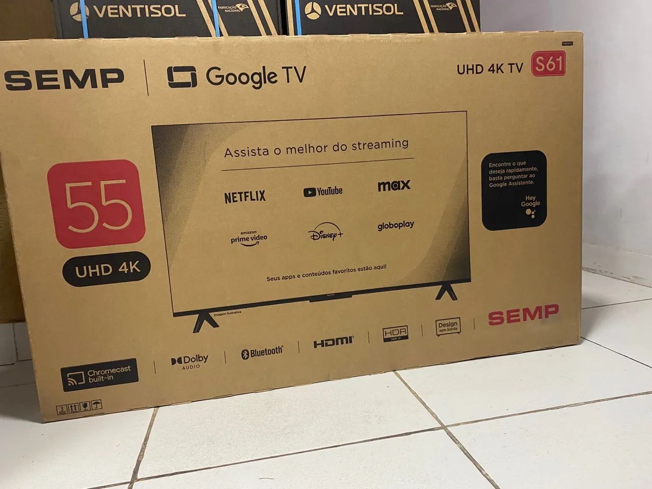 TV SEMP 55 polegadas UHD 4K Smart Google TV - TVs - Setor Central, Goiânia 1388175116 | OLX