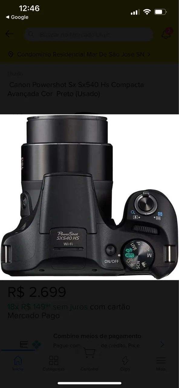 Kit Completo Câmera canon sx540hs - Câmeras e Filmadoras - São José da ...