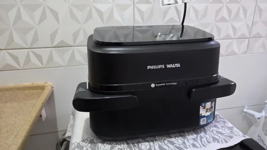 Fritadeira air fryer Digital, Duplo Cesto, Philips Walita, 7,1L ...
