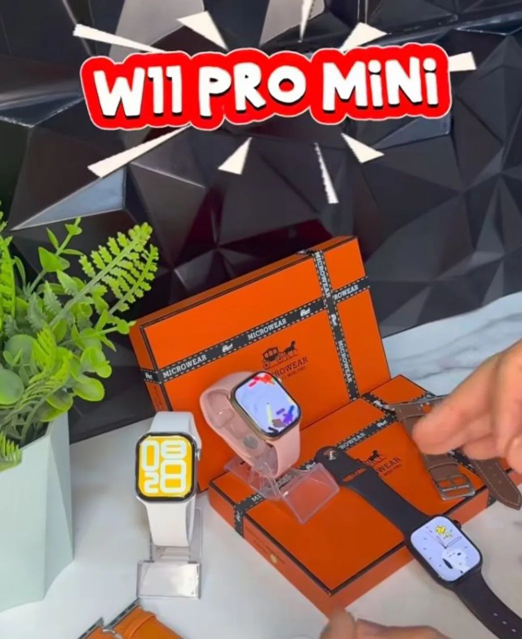 Relógio digital W11 mini pro Max 2 pulseira e case - Acessórios Para ...