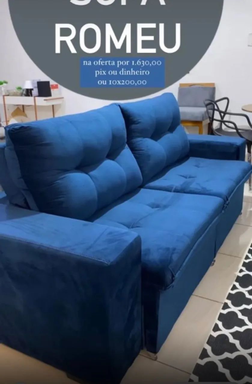 Sofá retrátil semi novo 800 bem conservados - Sofás e Poltronas - Plano ...