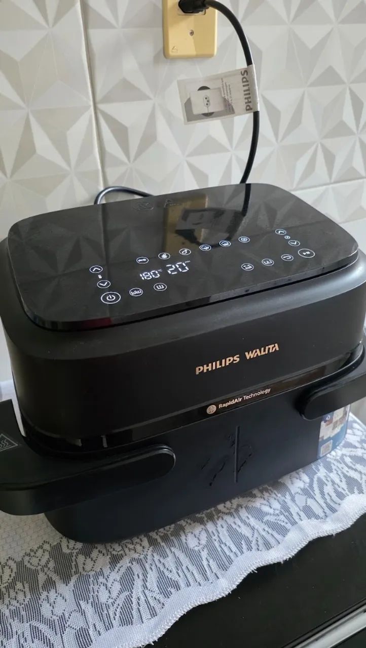 Fritadeira air fryer Digital, Duplo Cesto, Philips Walita, 7,1L ...