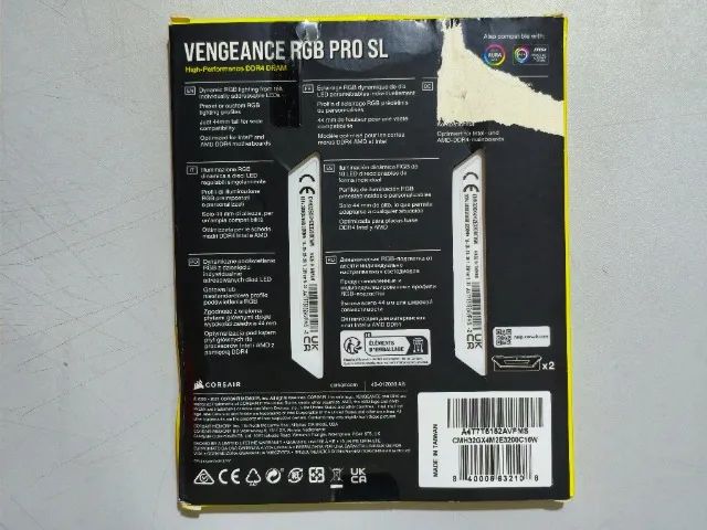 Memória RAM Corsair Vengeance RGB Pro SL 2x16GB 3200MHz CL16 - Memória ...