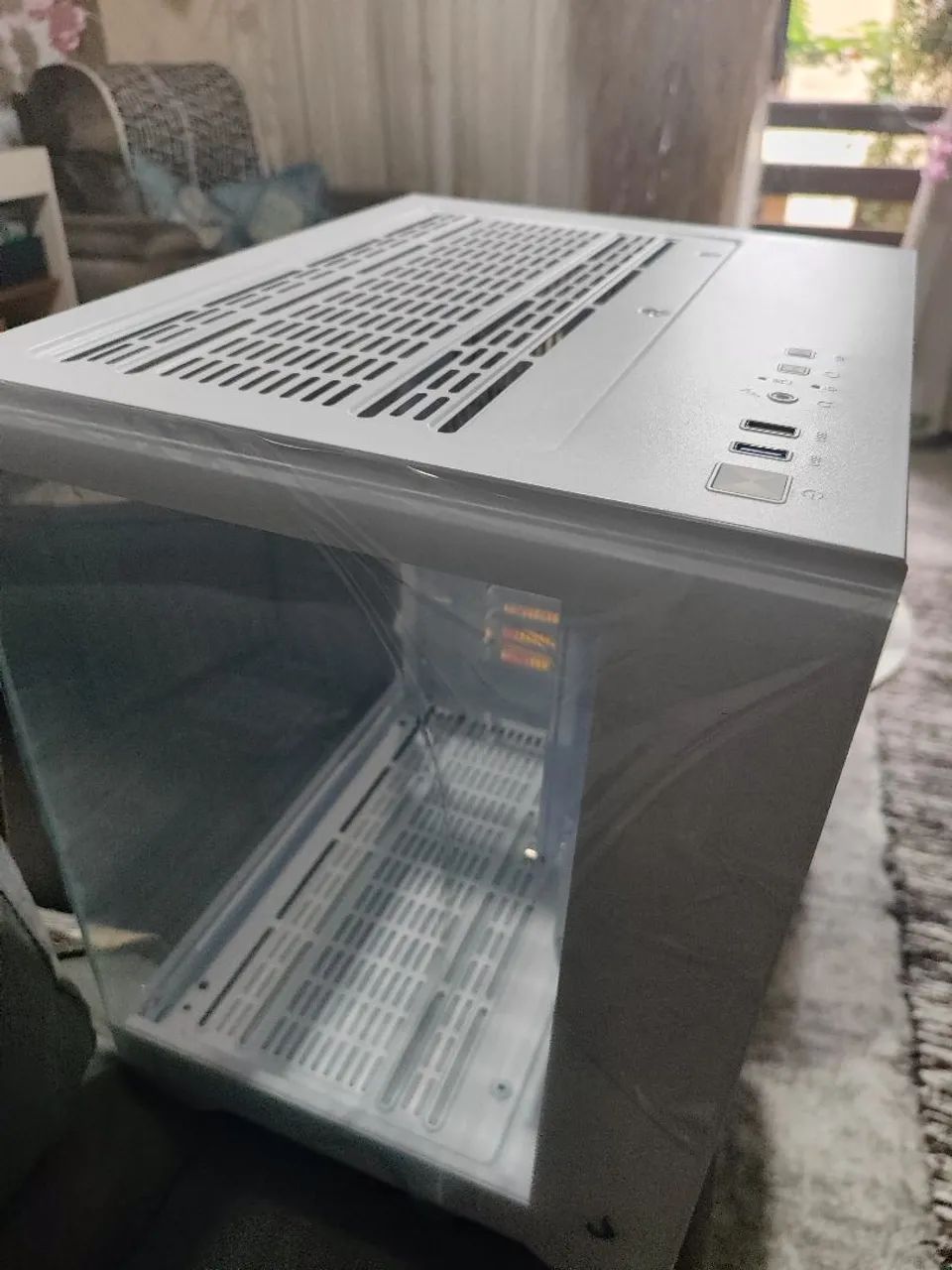 Gabinete gamer rise mode galaxy glass M mini M-ATX lateral e frontal em ...