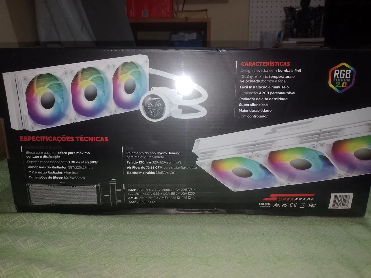 Water Cooler 360mm Superframe Isengard SMART ARGB, Intel-AMD ...