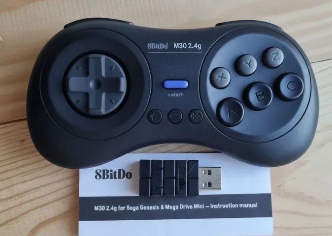Controle 8BitDo M30 2.4g p/ Mega Drive Mini / PC / Raspbarry Pi ...