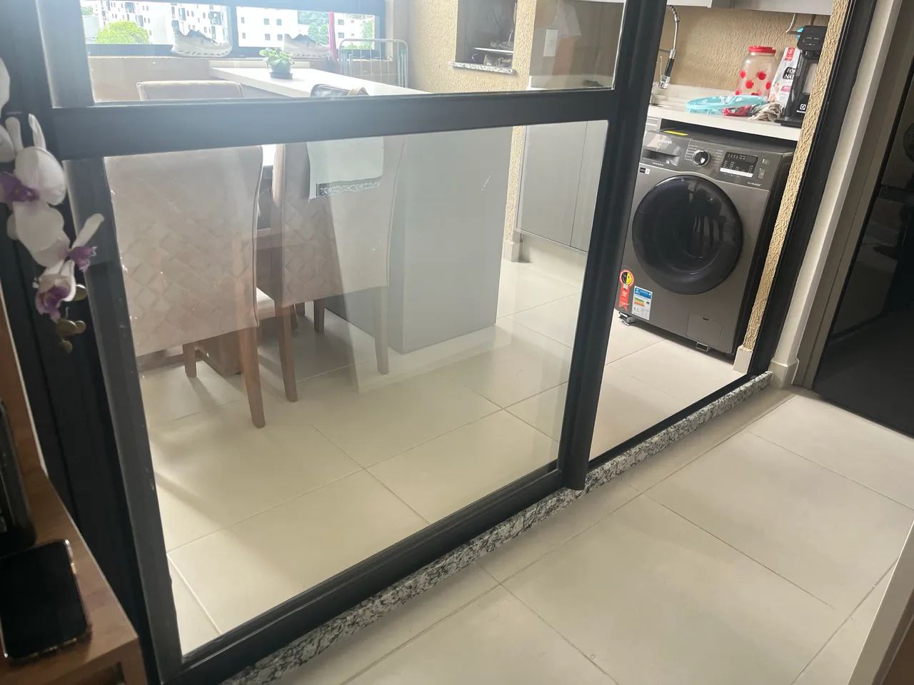 Porta de vidro de correr, duas lâminas - Portas e Janelas - Boqueirão ...