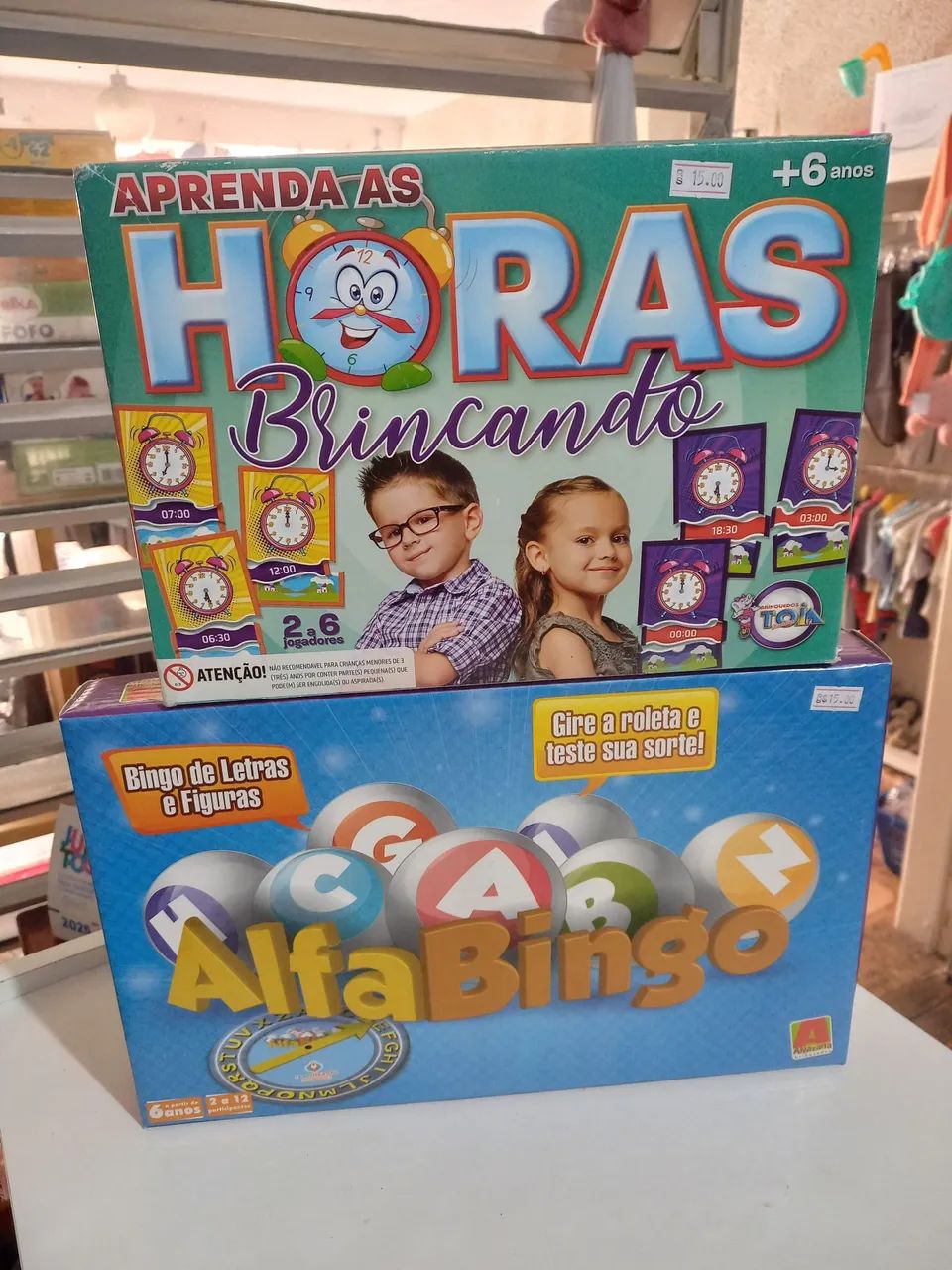 Jogo de Tabuleiro Alfa Bingo e Brincando com as Horas - Hobbies e ...