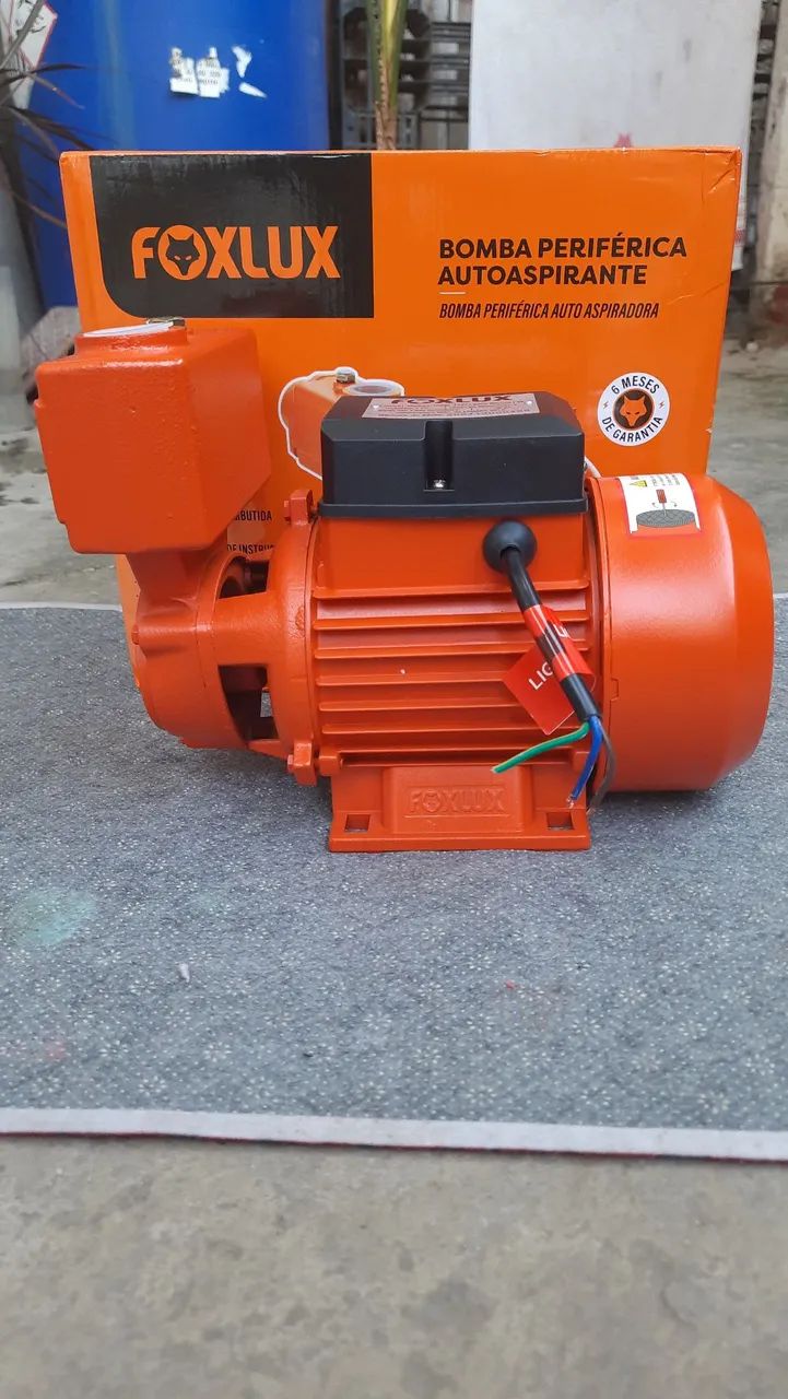 Bomba D'agua FoxLux 1cv AutoAspirante Bivolt - Instalações Elétricas e ...