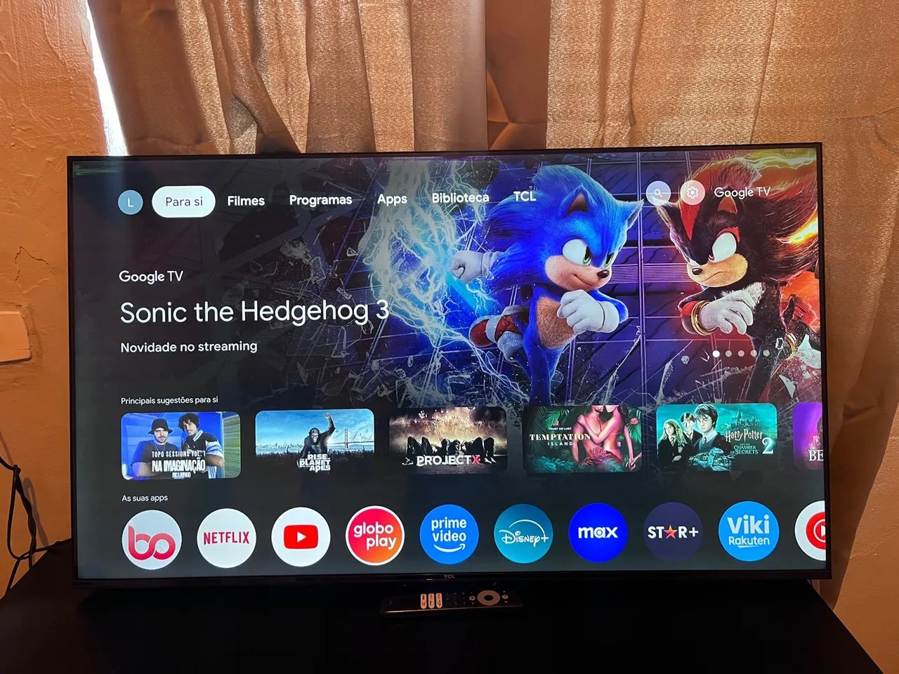 TV TCL Smart 4K com Sonic the Hedgehog 3 - TVs - São Luiz (Polvilho ...