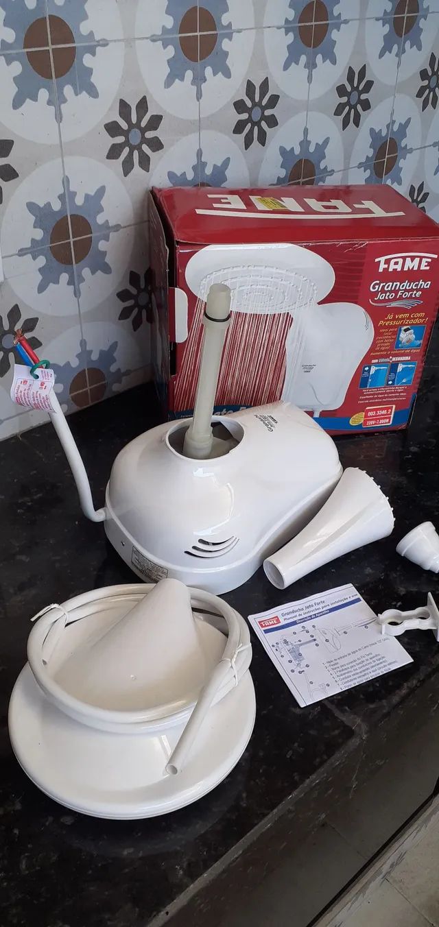 Chuveiro Fame Gran Ducha Jato Forte Pressurizado Utensílios Para