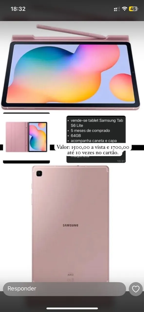 "tablet samsung tab 10" - Tablets e E-Readers no Brasil