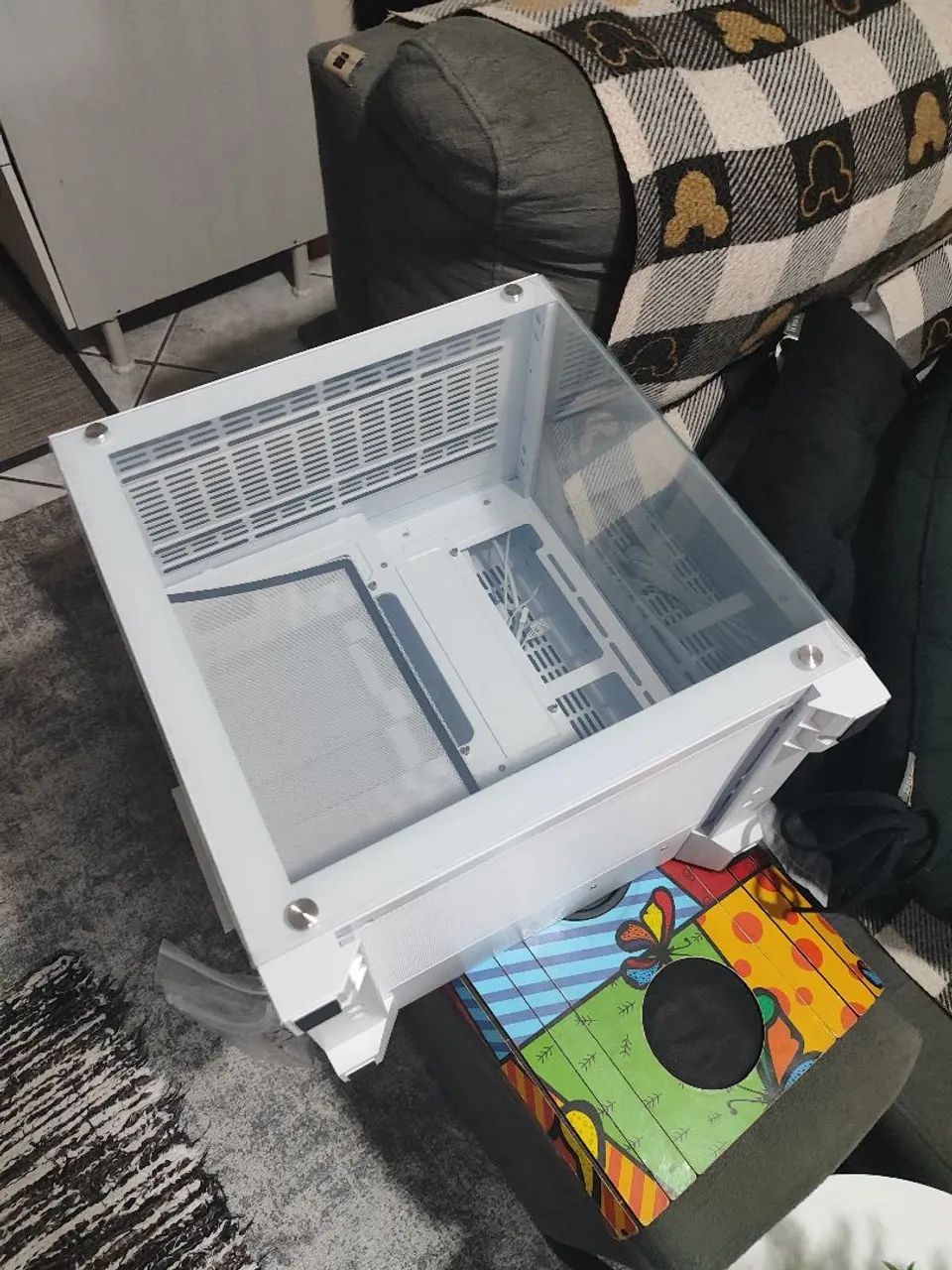 Gabinete gamer rise mode galaxy glass M mini M-ATX lateral e frontal em ...