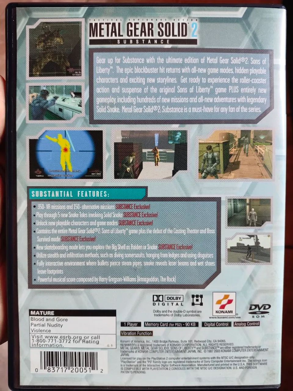 Metal Gear Solid 2 Substance PS2 Original - Jogos de Vídeo Game ...