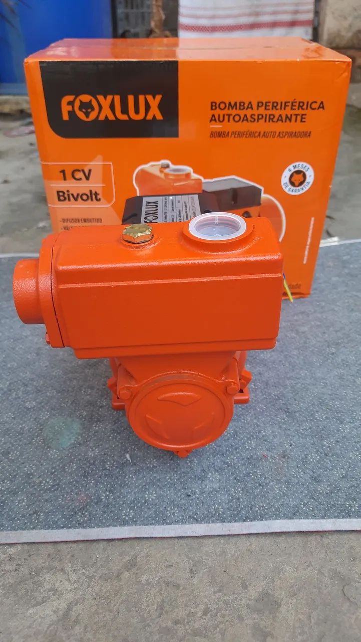 Bomba D'agua FoxLux 1cv AutoAspirante Bivolt - Instalações Elétricas e ...