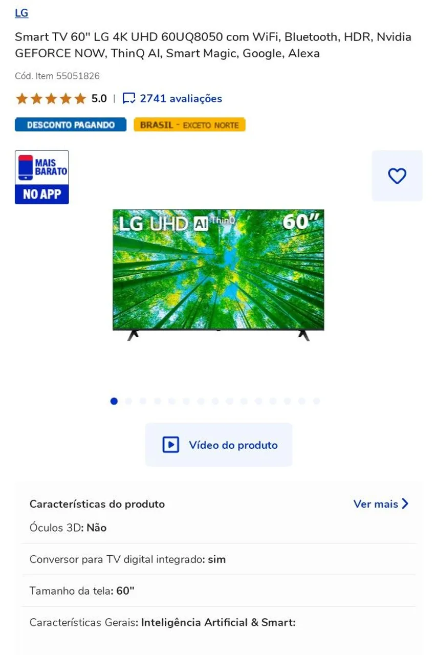 "tv 60 polegadas" - TVs no Brasil