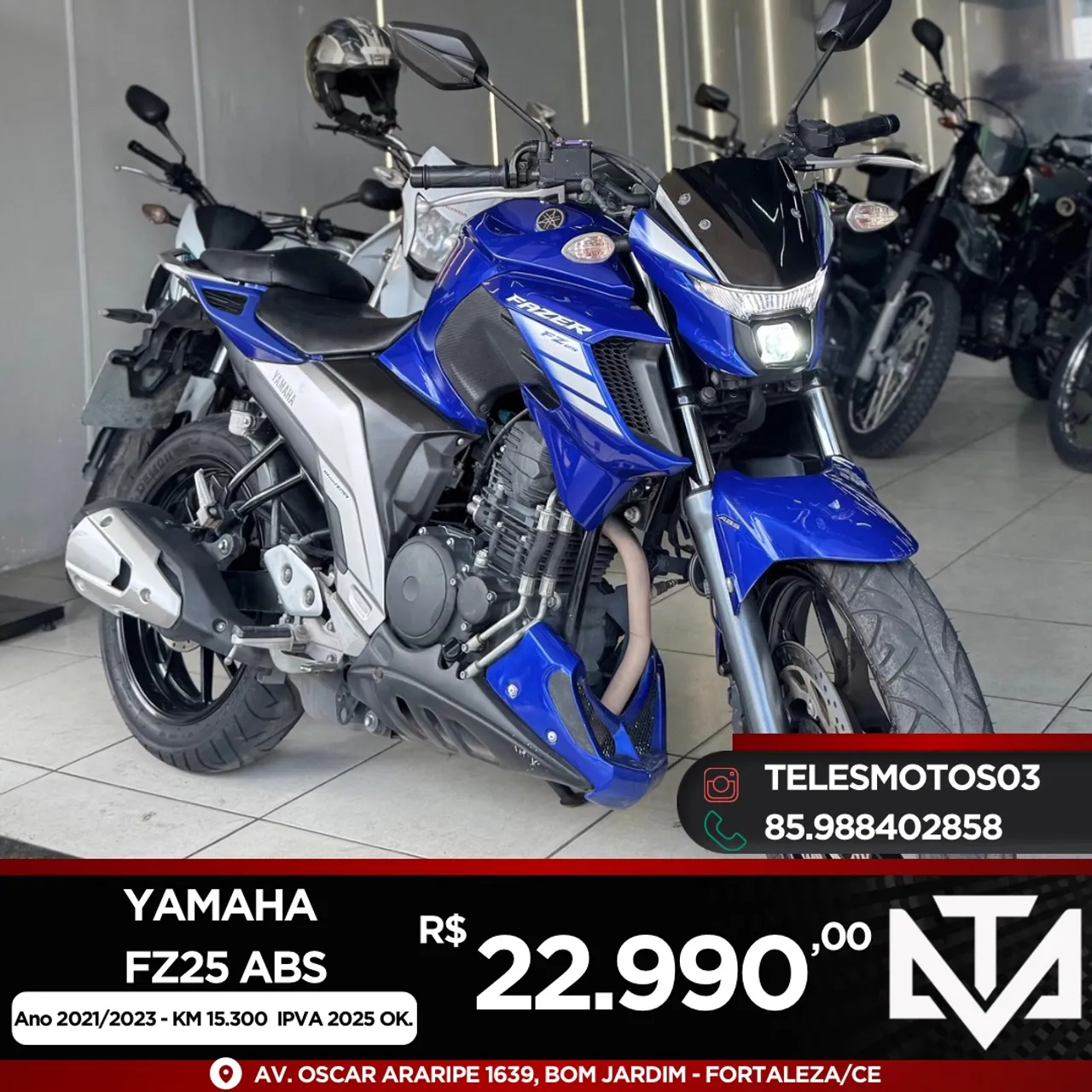 Motos YAMAHA FZ25 no Brasil