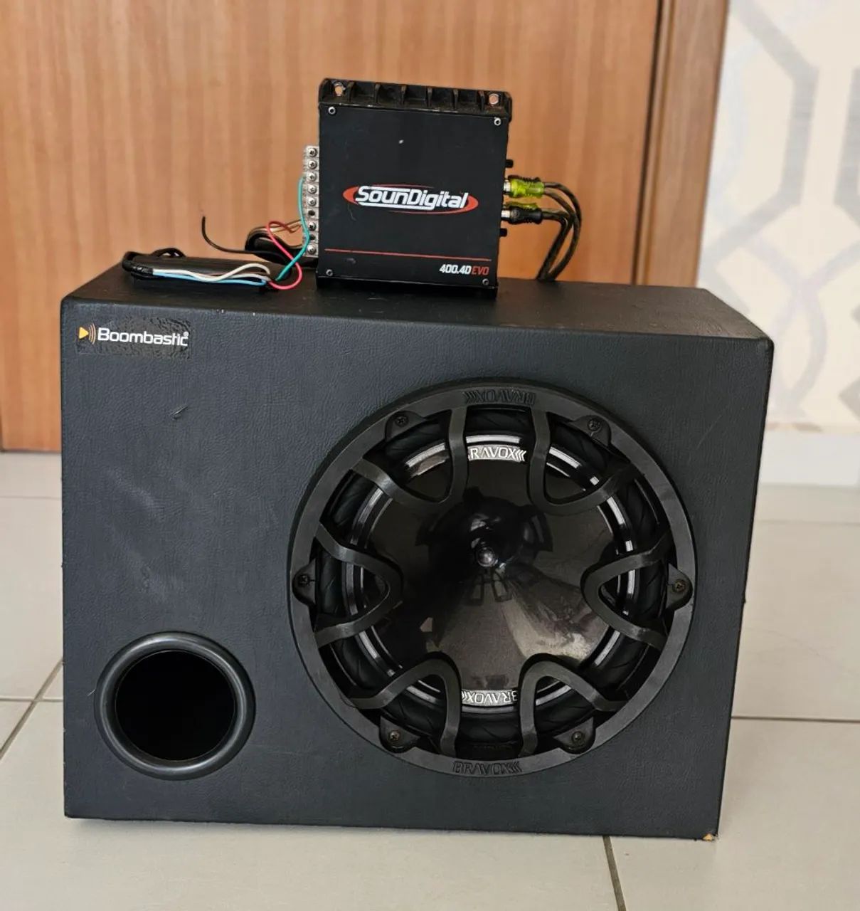 Caixa de Som Automotiva 12 Polegadas 200w mais amplificador 400w - Carros, vans e utilitários ...