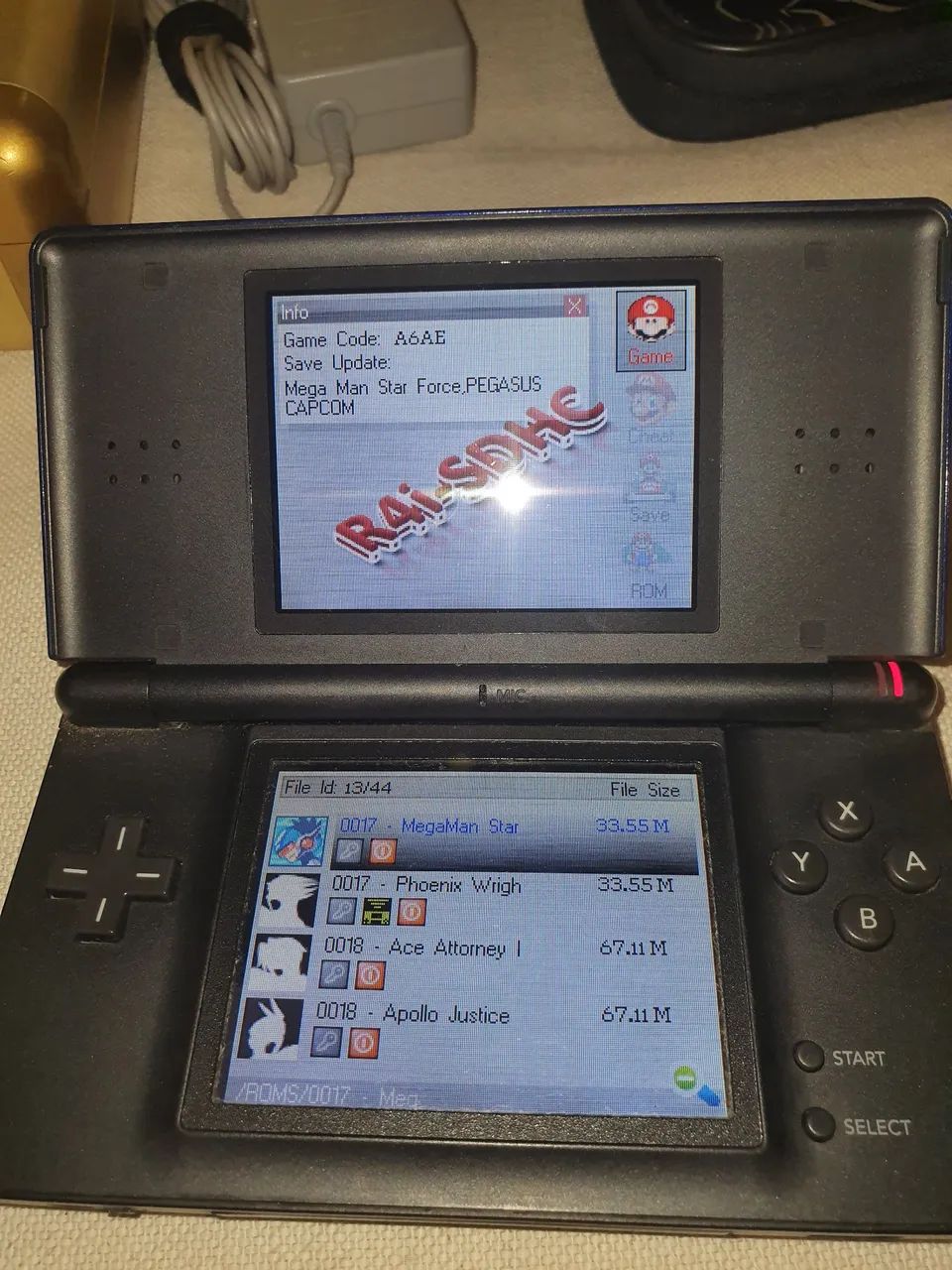 Nintendo DS lite case pokémon e flash card com vários jogos na cor azul ...