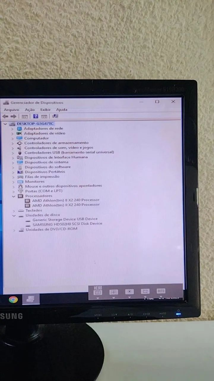 Pc Completo DDR3 AMD Windows 10 Pro Ativado 6G Monitor 20 LED VGA e DVI ...