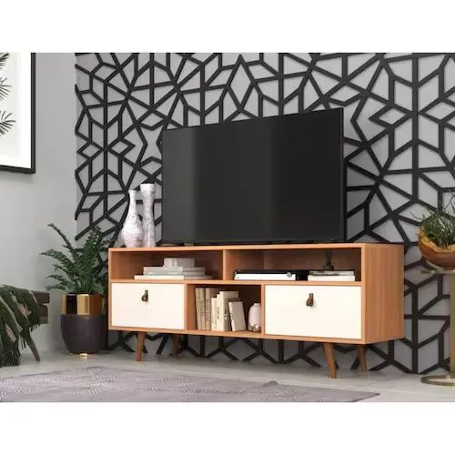 Rack de televisão até 60 Plg - Estante de Televisão Portas/Nicho ...