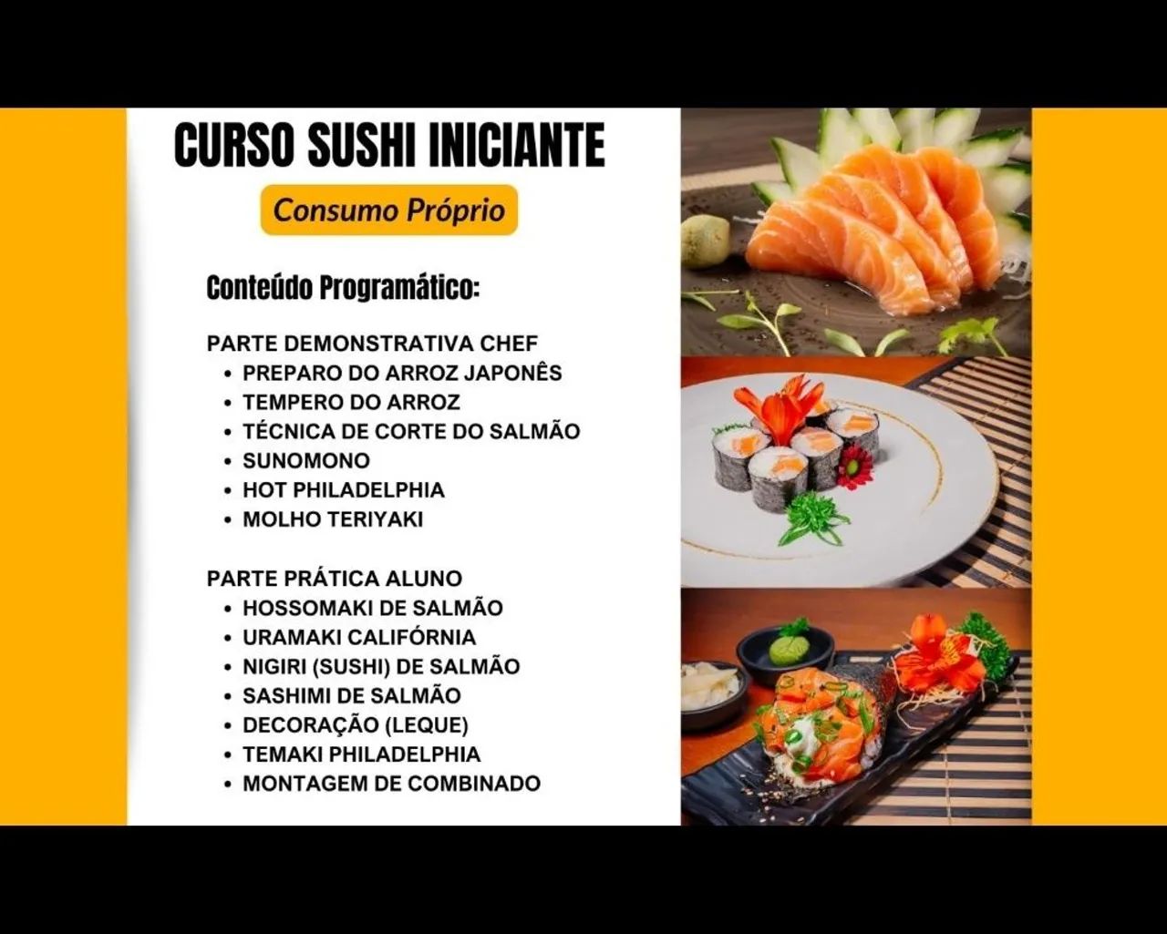 Curso de Sushi Iniciantes - Serviços - Barra da Tijuca, Rio de Janeiro ...