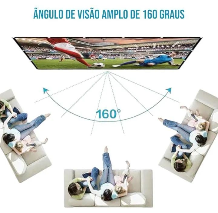 Telão Para Projetor Com 130 Polegadas Dupla Face Em lona Reforçada ...