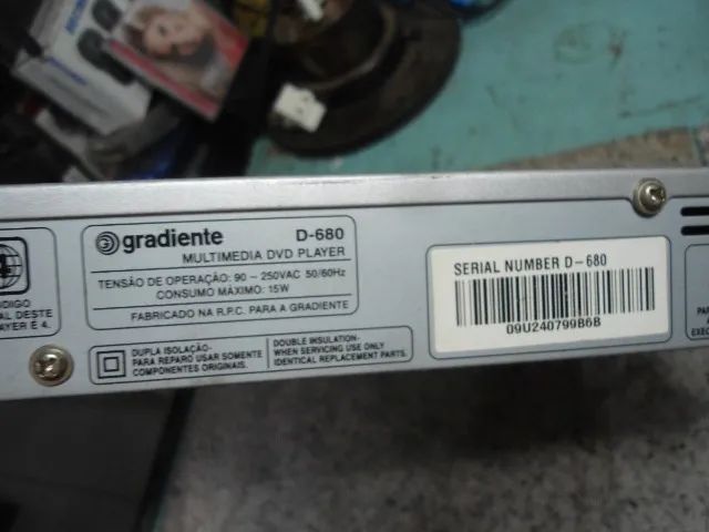 Dvd Gradiente Multimedia Dvd Player Modelo D-680 em Perfeito Estado 180 ...