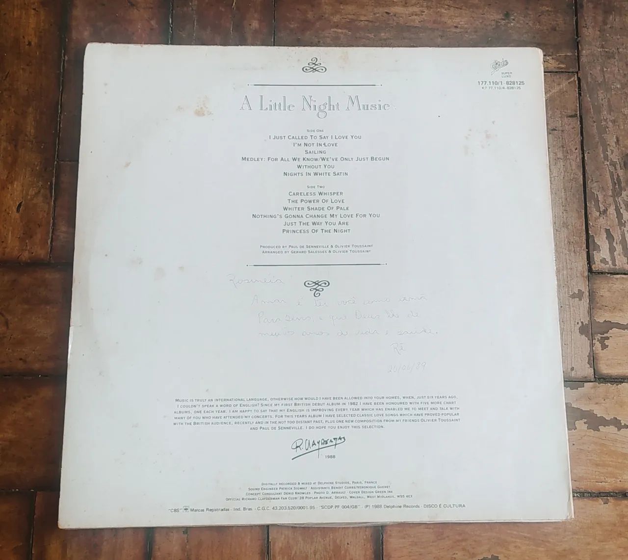 Disco Vinil RICHARD CLAYDERMAN - A little night music - 12 classic love ...