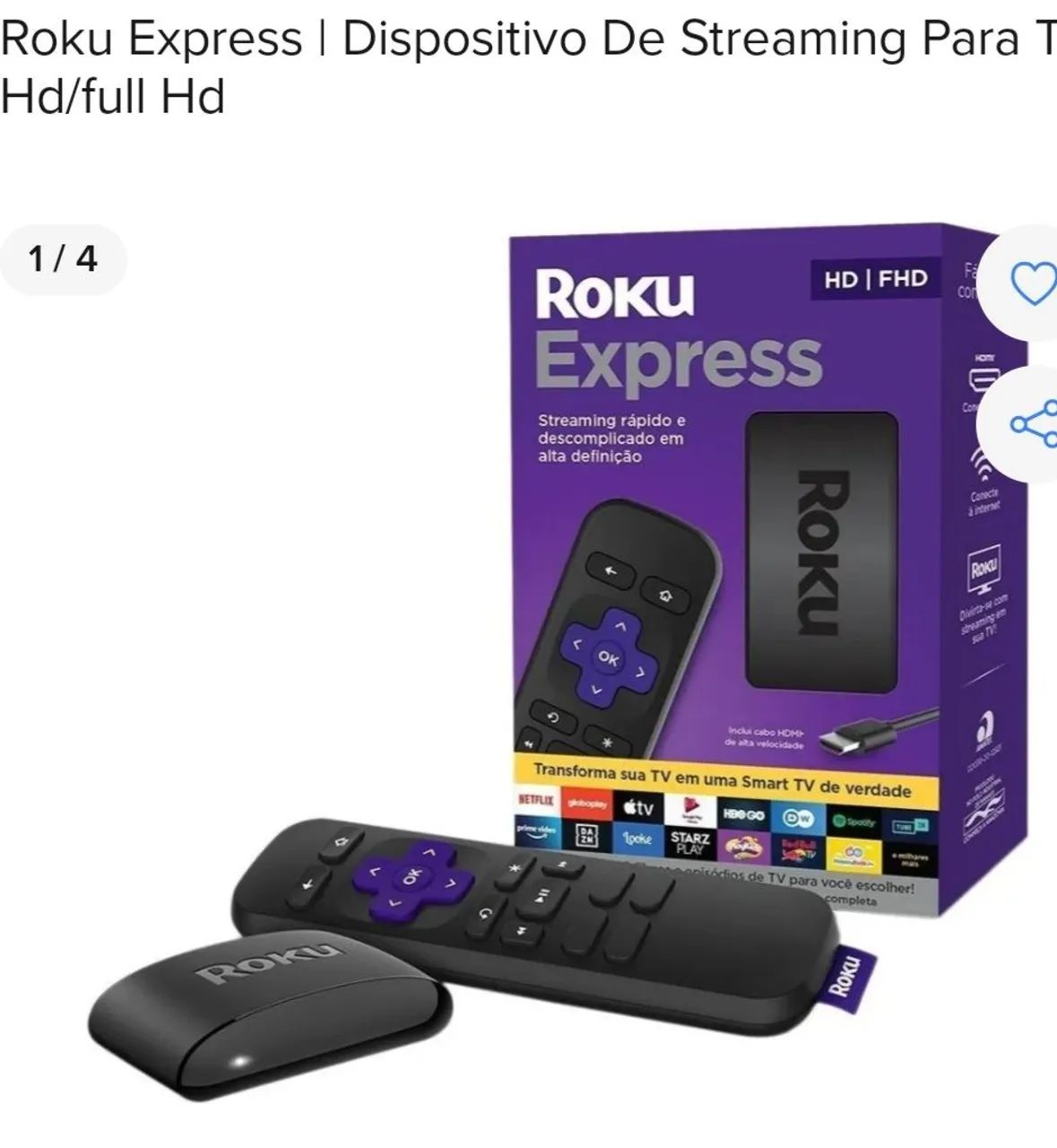 Roku Express - Dispositivos de Streaming - Santa Branca, Belo Horizonte ...