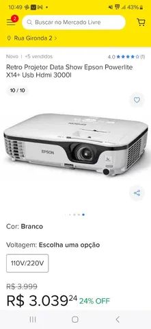 "projetor data show epson" no Brasil