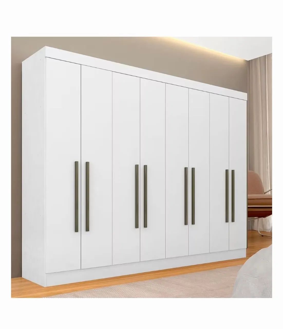 Guarda-Roupa Branco Moderno com 8 Portas - Armários e Guarda-Roupas ...
