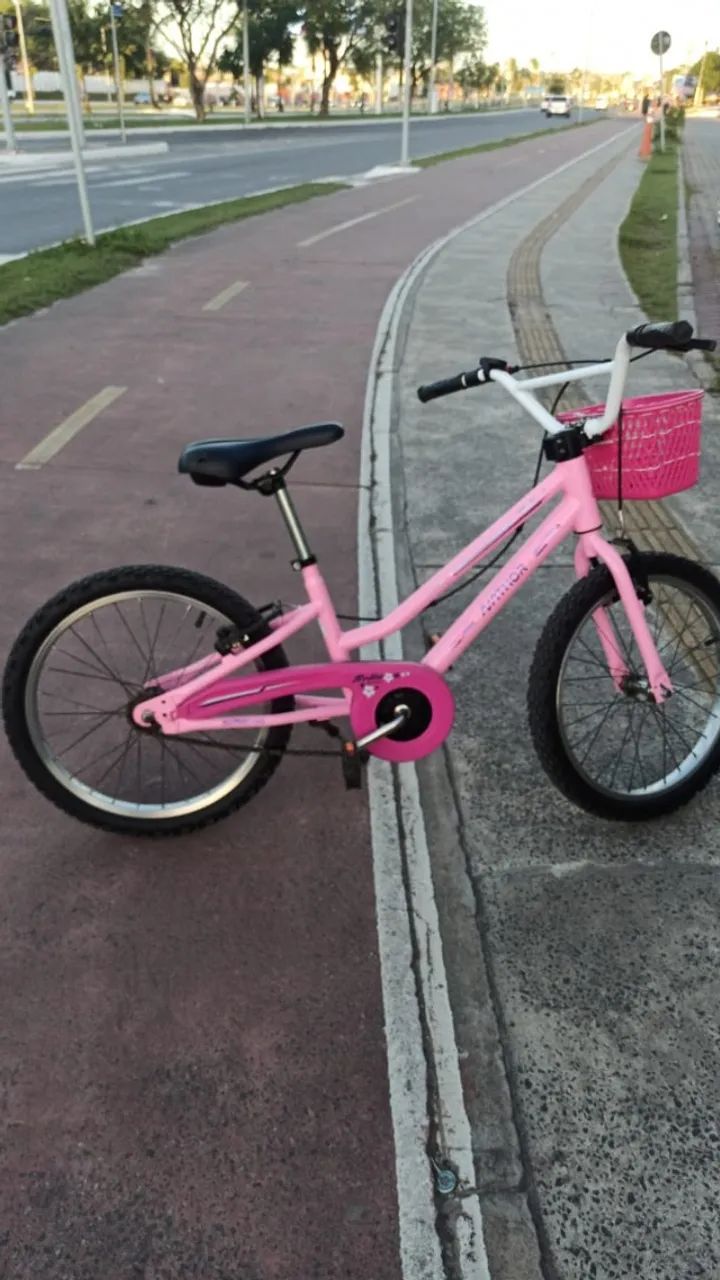 Bicicleta Infantil Bella Aro 20 Aro de Alumínio com Cesta - Rosa ...