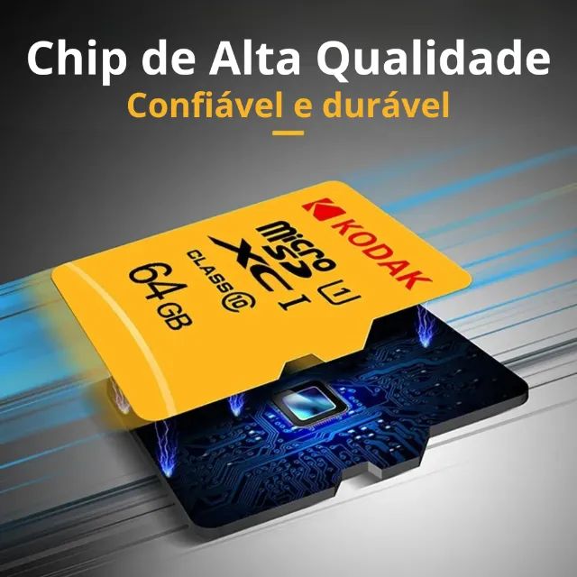 Cartão Micro SD Kodak 128gb 4k A1 Class10 Plus - Armazenamento - Centro ...
