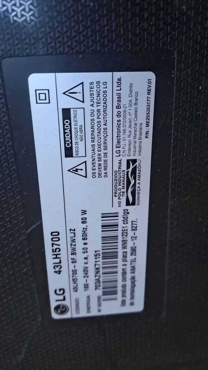 TV LG 43 polegadas 43LH5700 tela com defeito - TVs - Boca do Rio ...