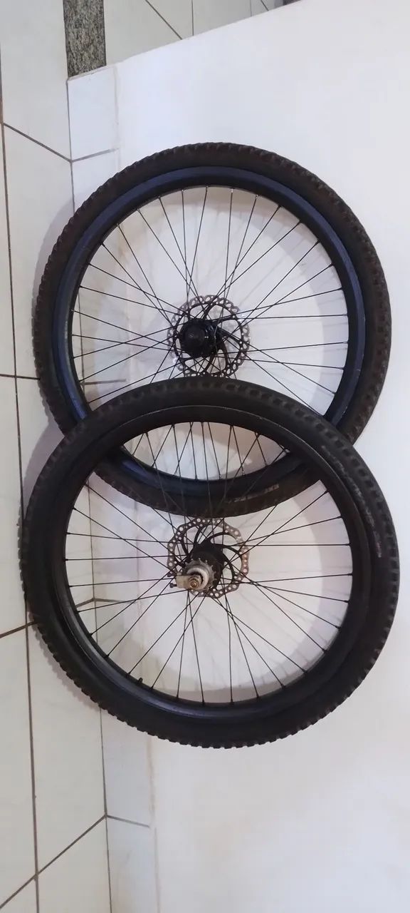Rodas vmax completo aro26,com kit single, disco de freio, ajustador de ...