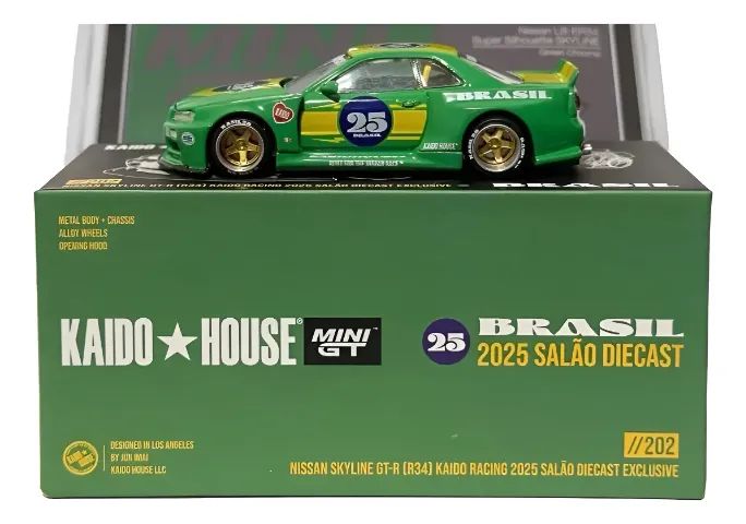 Kaido House Mini Gt 202 Nissan Skyline Gtr R34 Salão Diecast - Hobbies ...