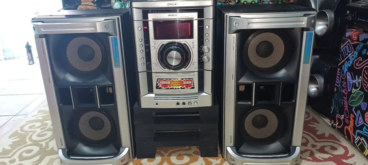 MINI SYSTEM SONY MHC GNX90 COM 550 WATTS RMS DE POTÊNCIA. - Aparelhos ...