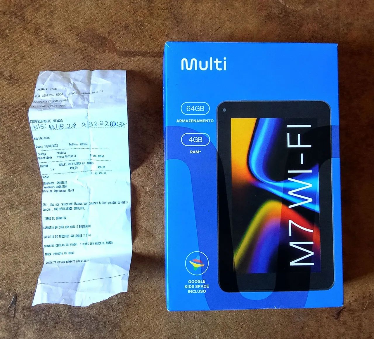 Tablet Multilaser M7 Wi-Fi 64GB 4GB RAM Novo na caixa com nota fiscal ...