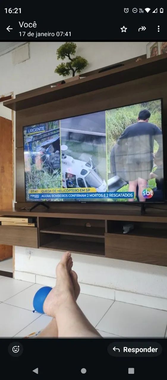 Rack para TV em madeira - Racks e Painéis - Cidade Nova São Miguel, São Paulo 1387334575 | OLX