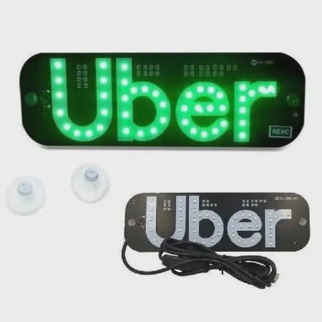 "placa led uber" no Brasil