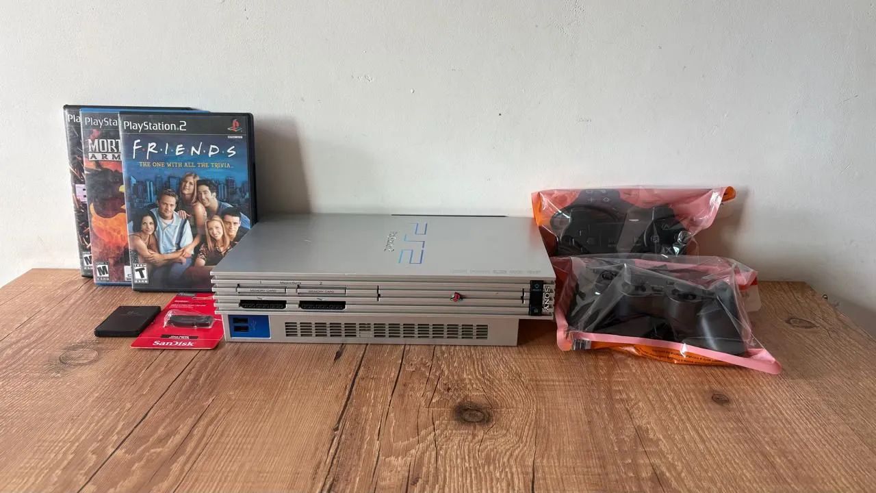 Playstation 2 Fat Com Modem Completo - Consoles de Vídeo Game - Xaxim ...
