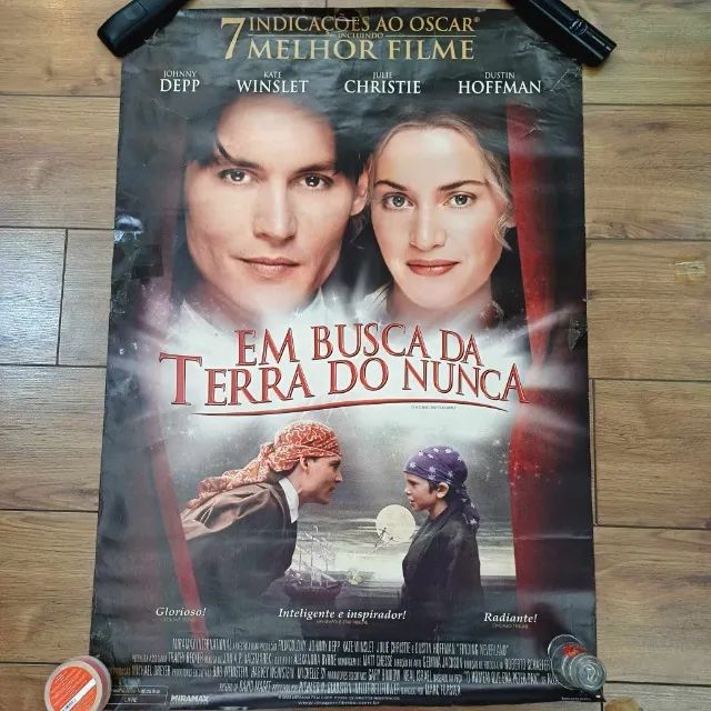 Poster/cartaz do filme Em Busca da Terra do Nunca (Johnny Depp e Kate ...